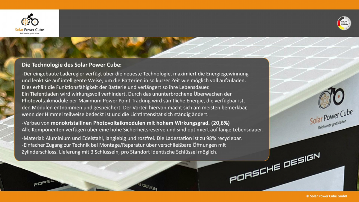 Solar Power Cube – Reichweite gratis laden